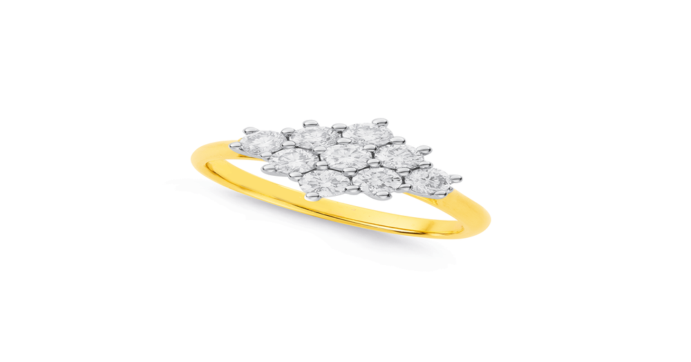 18ct, Diamond Cluster Ring | Pascoes