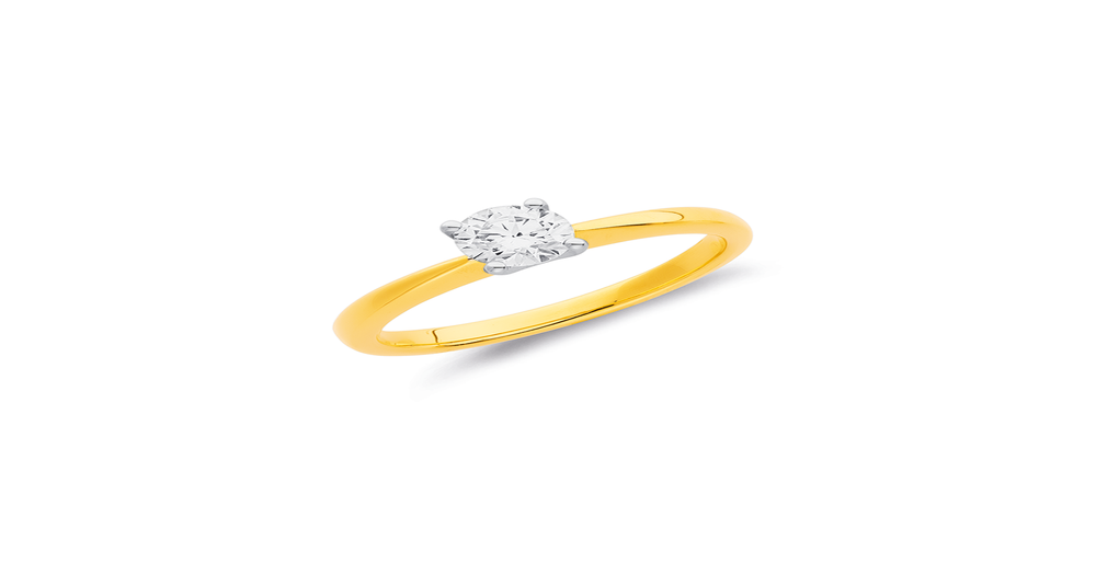 .50ct Solitaire Element Lab Grown Diamond Set In 14ct Gold | Pascoes