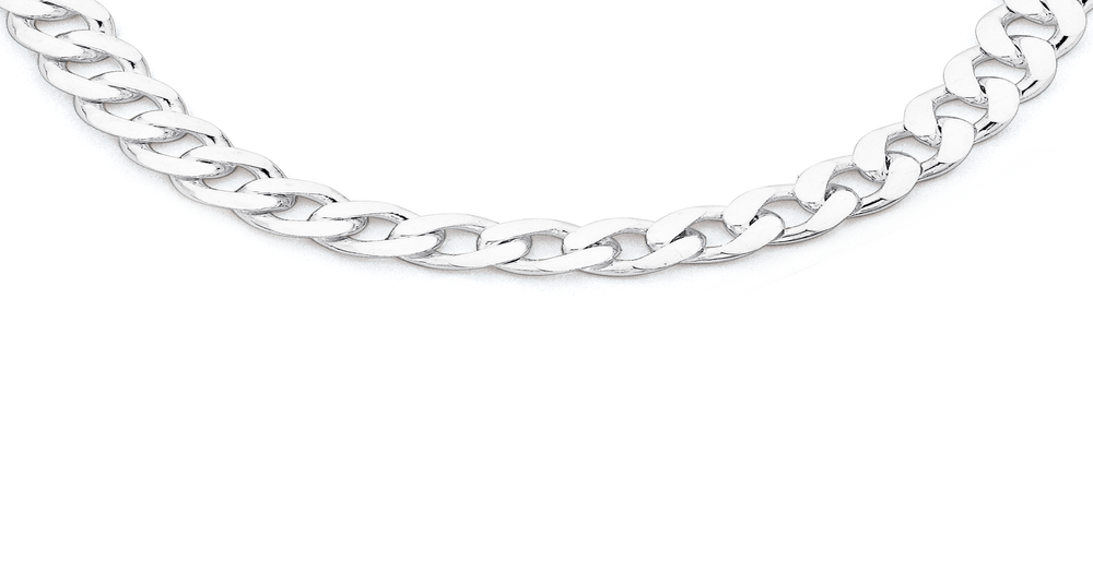 55cm Curb Chain In Sterling Silver | Pascoes
