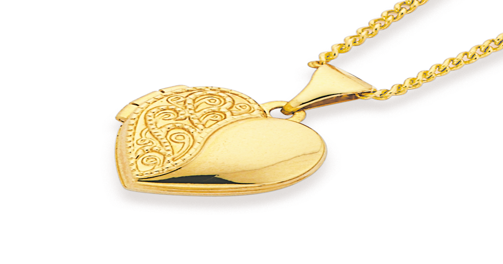 9ct, 12mm Heart Locket | Pascoes