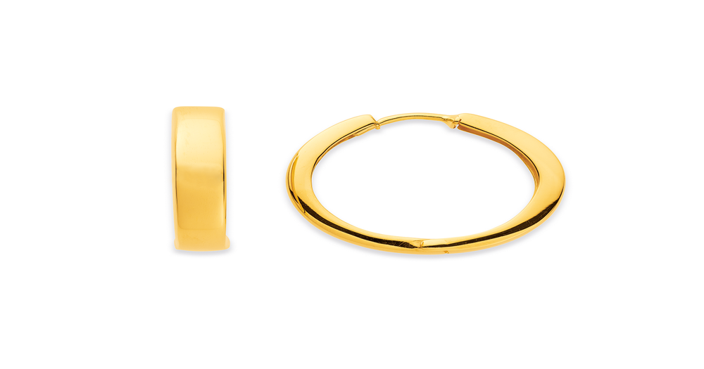 9ct, 18mm Hollow Hoops | Pascoes