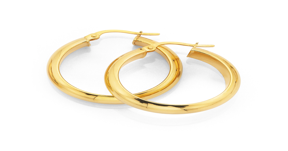 9ct 20mm Hoops | Pascoes