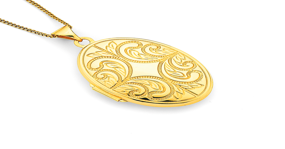 9ct, 26mm Oval Locket | Pascoes