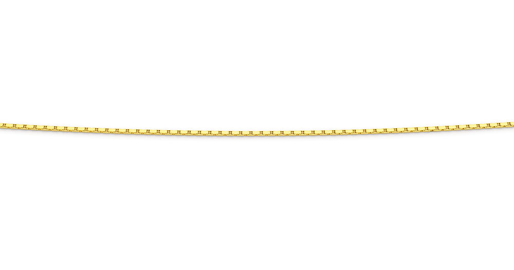9ct, 50cm Diamond Cut Box Chain | Pascoes