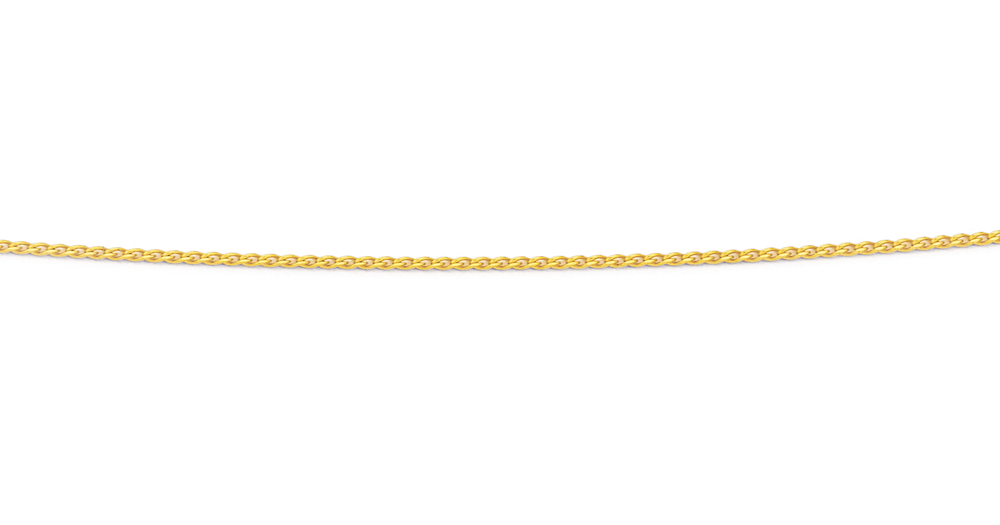 9ct, 50cm Fine Diamond Cut Curb Chain | Pascoes