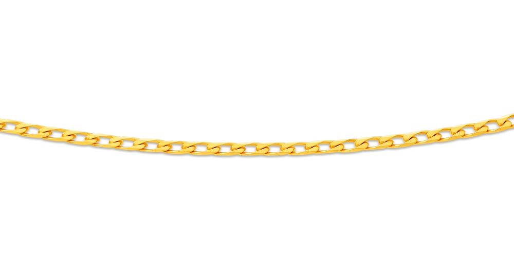 9ct, 60cm Diamond Cut Curb Chain | Pascoes