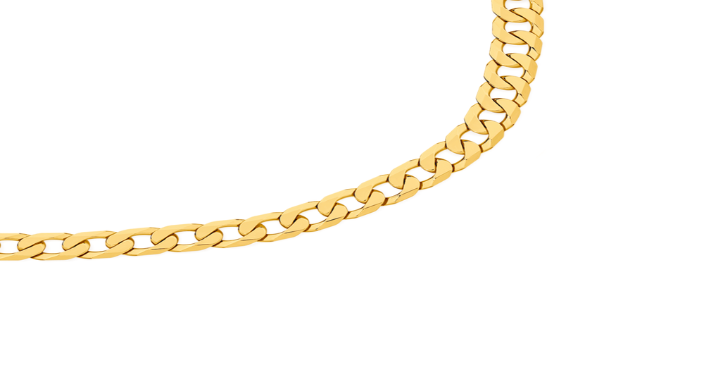 9ct, 60cm Solid Curb Chain | Pascoes