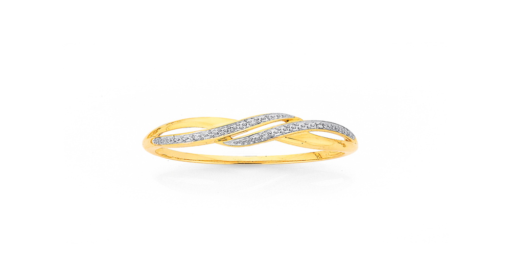 9ct, Diamond Double Swirl Love Dress Ring | Pascoes