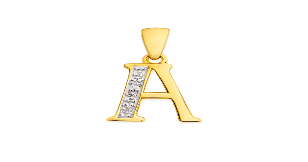 9ct, Diamond Initial A Pendant | Pascoes