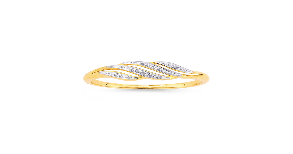 9ct, Diamond Multi Wave Dress Ring | Pascoes