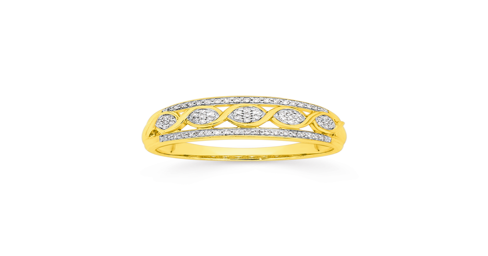 9ct, Diamond Swirl Ring | Pascoes