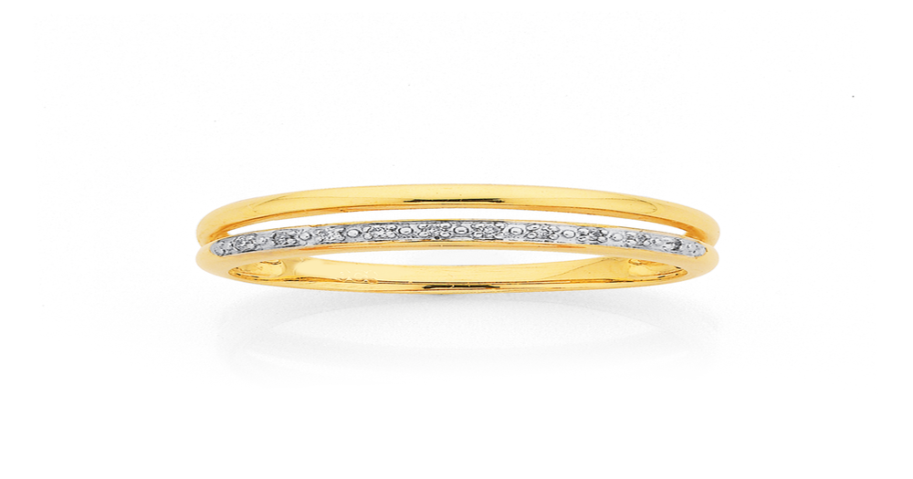 9ct, Diamond Two Row Ring | Pascoes