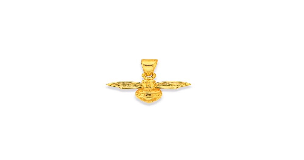9ct Gold Bumble Bee Pendant | Pascoes