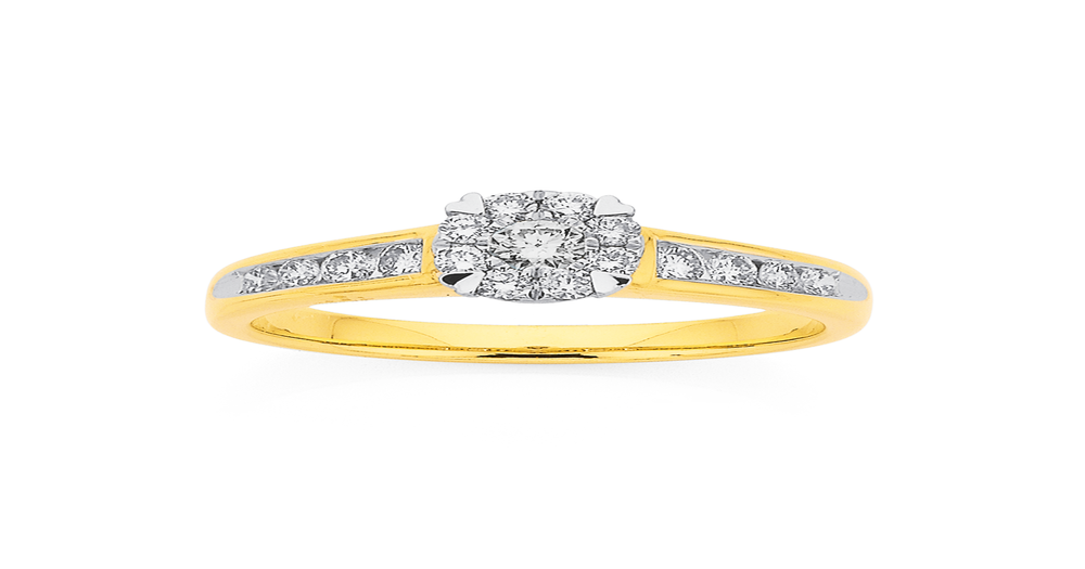 9ct, Heart Claw Diamond Ring Tdw=.50ct (size K) | Pascoes