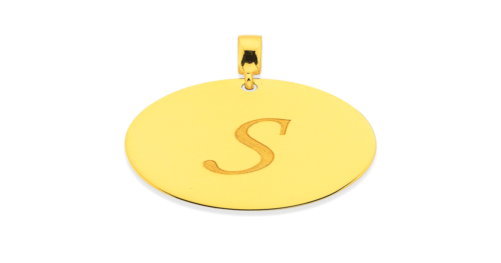 9ct, Initial S Pendant | Pascoes