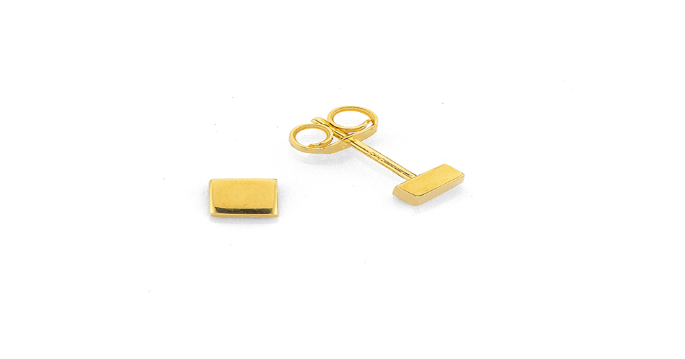 9ct, Mini Cube Stud Earrings | Pascoes