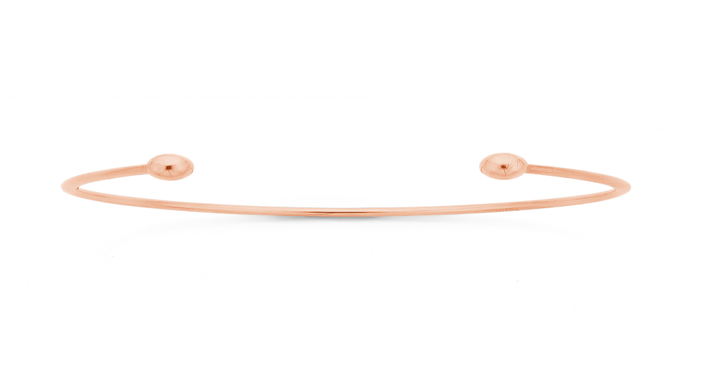 9ct Rose Gold, Mini 'orb' Duo Bangle | Pascoes