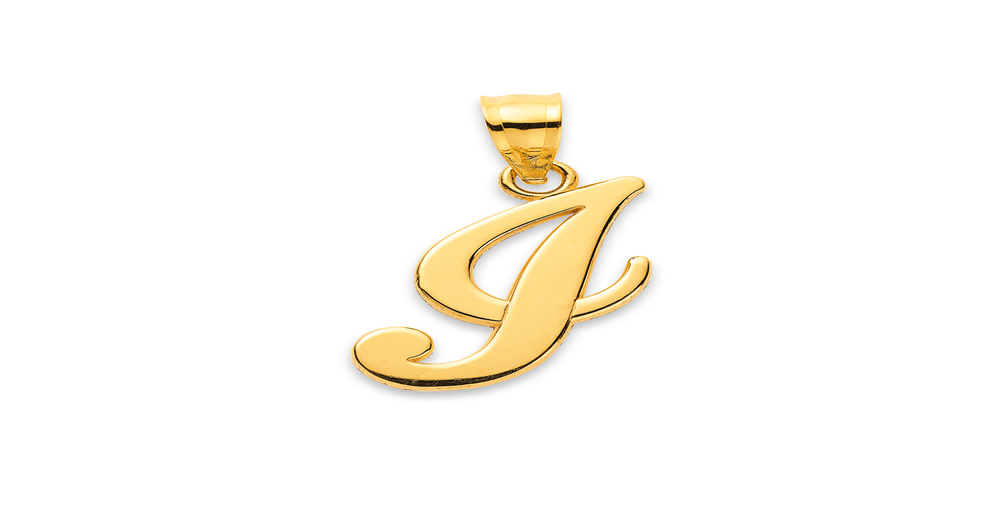 9ct, Script Initial 'i' Pendant | Pascoes