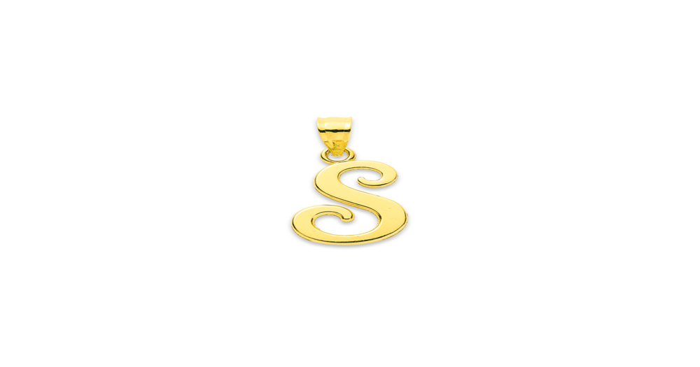 9ct, Script Initial 's' Pendant | Pascoes