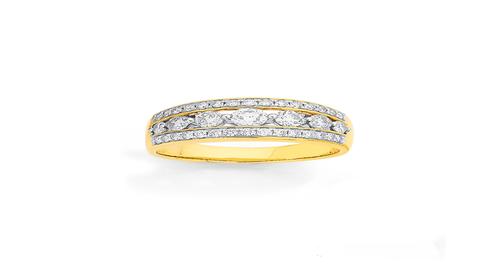 9ct, Three Row Diamond Ring Tdw=1.25ct | Pascoes