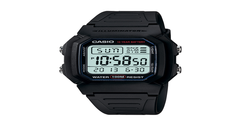 Casio Mens Digital Watch W800h-1 in Black | Pascoes