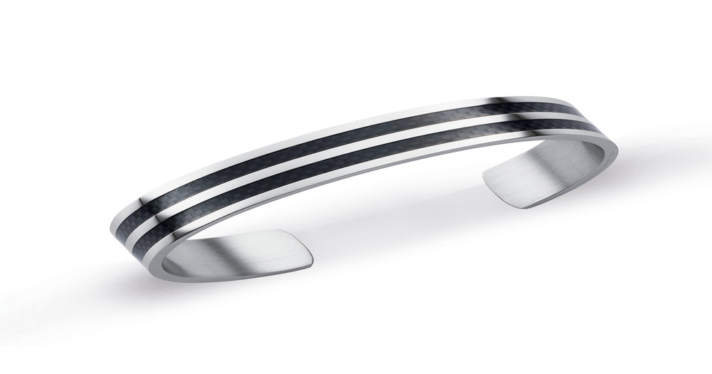 Chisel Stainless Steel Cuff Bangle | Pascoes