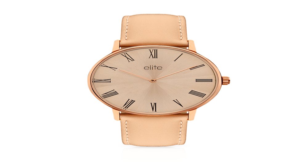 Elite Ladies Rose Tone Watch 5081065 in Rose | Pascoes
