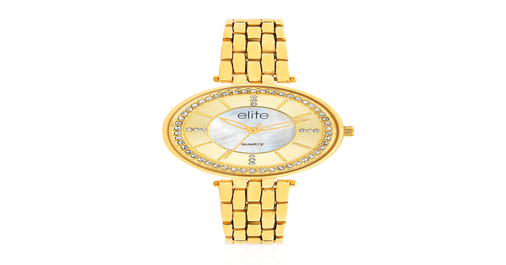 Elite Ladies Watch 5088103 in Gold | Pascoes