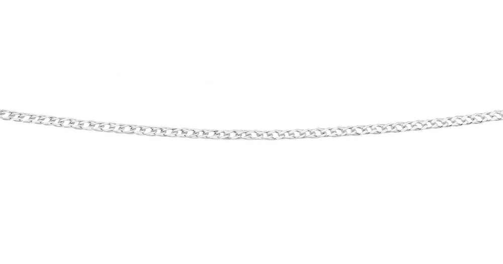 Silver 50cm Solid Double Curb Chain | Pascoes