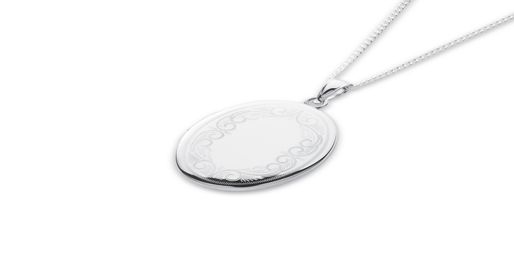 Sterling Silver 20x25mm Oval Locket | Pascoes