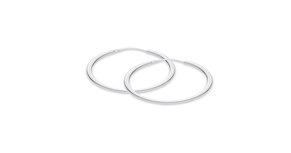 Sterling Silver 25mm Hoops | Pascoes