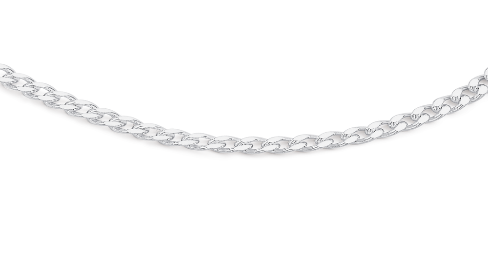 Sterling Silver 60cm Diamond Cut Curb Chain | Pascoes