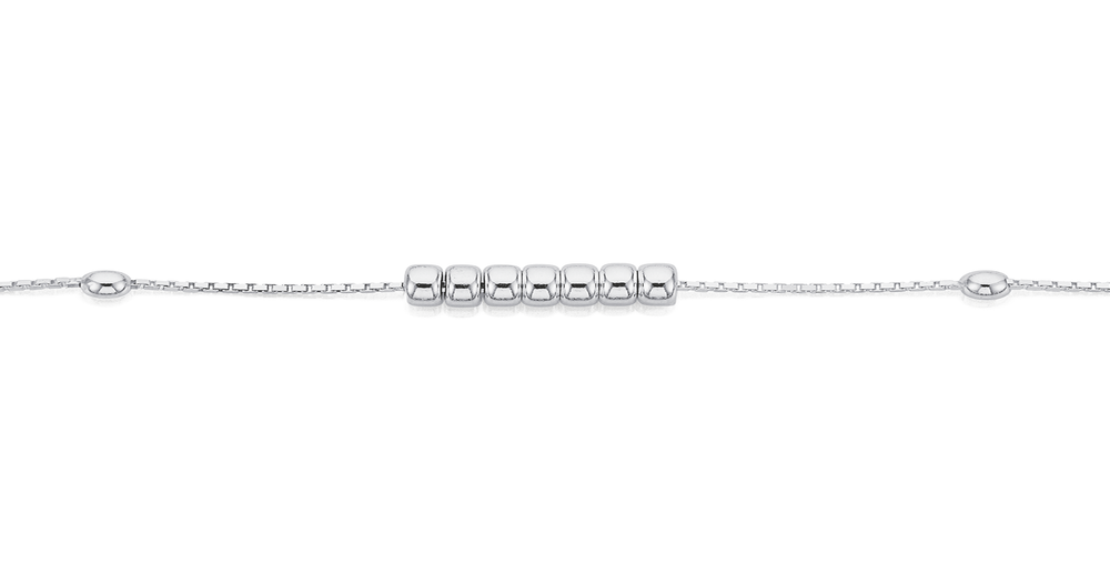 Sterling Silver 7 Lucky Rings Anklet | Pascoes