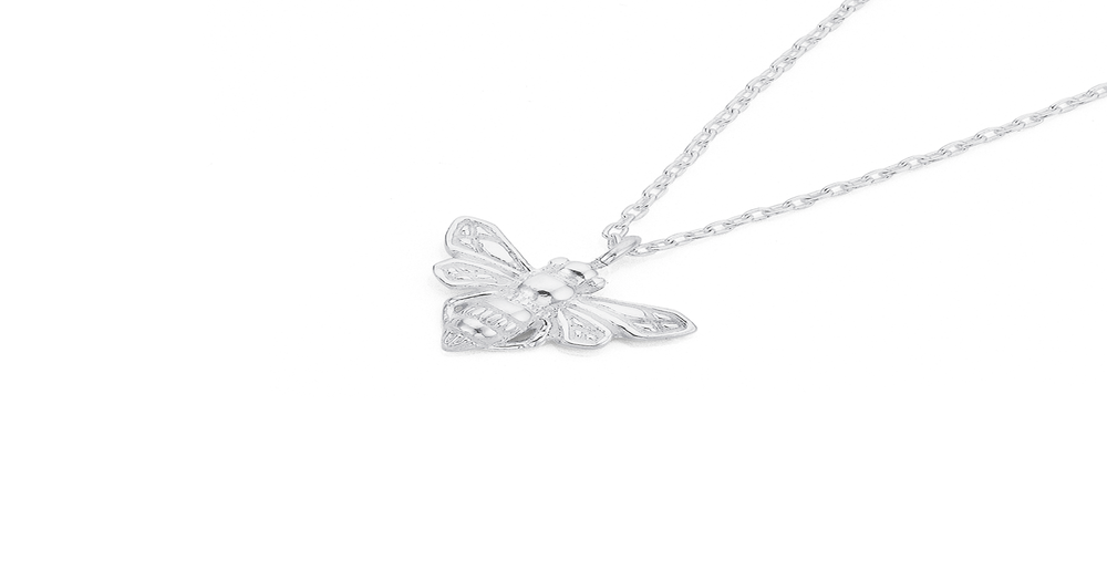 Sterling Silver Bee Pendant & Chain | Pascoes