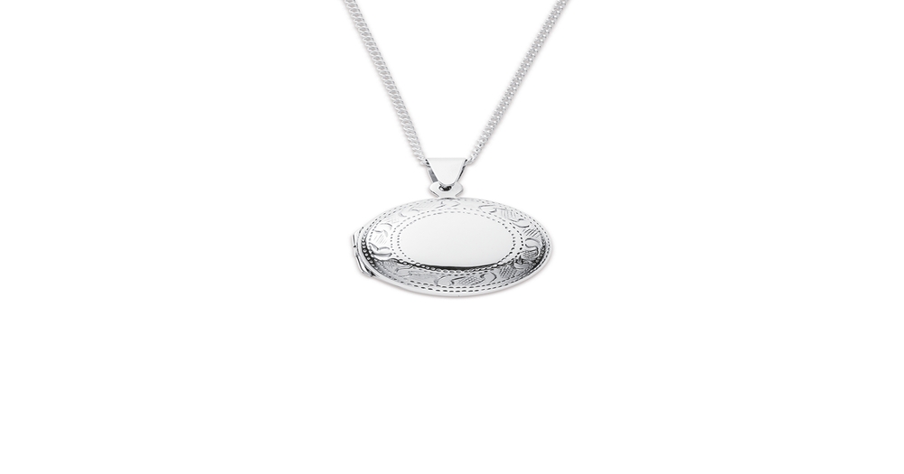 Sterling Silver Engraved Locket | Pascoes