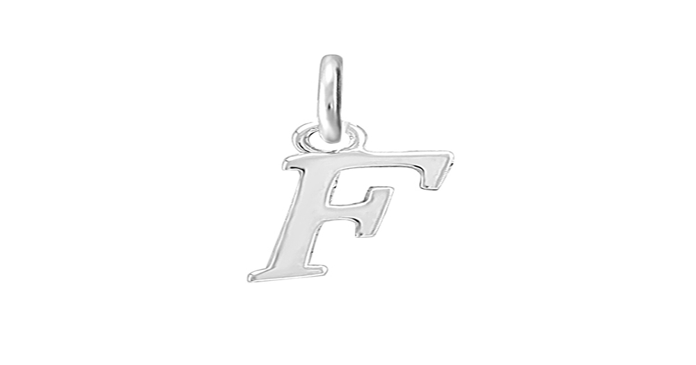 Sterling Silver Mini Letter F Pendant | Pascoes